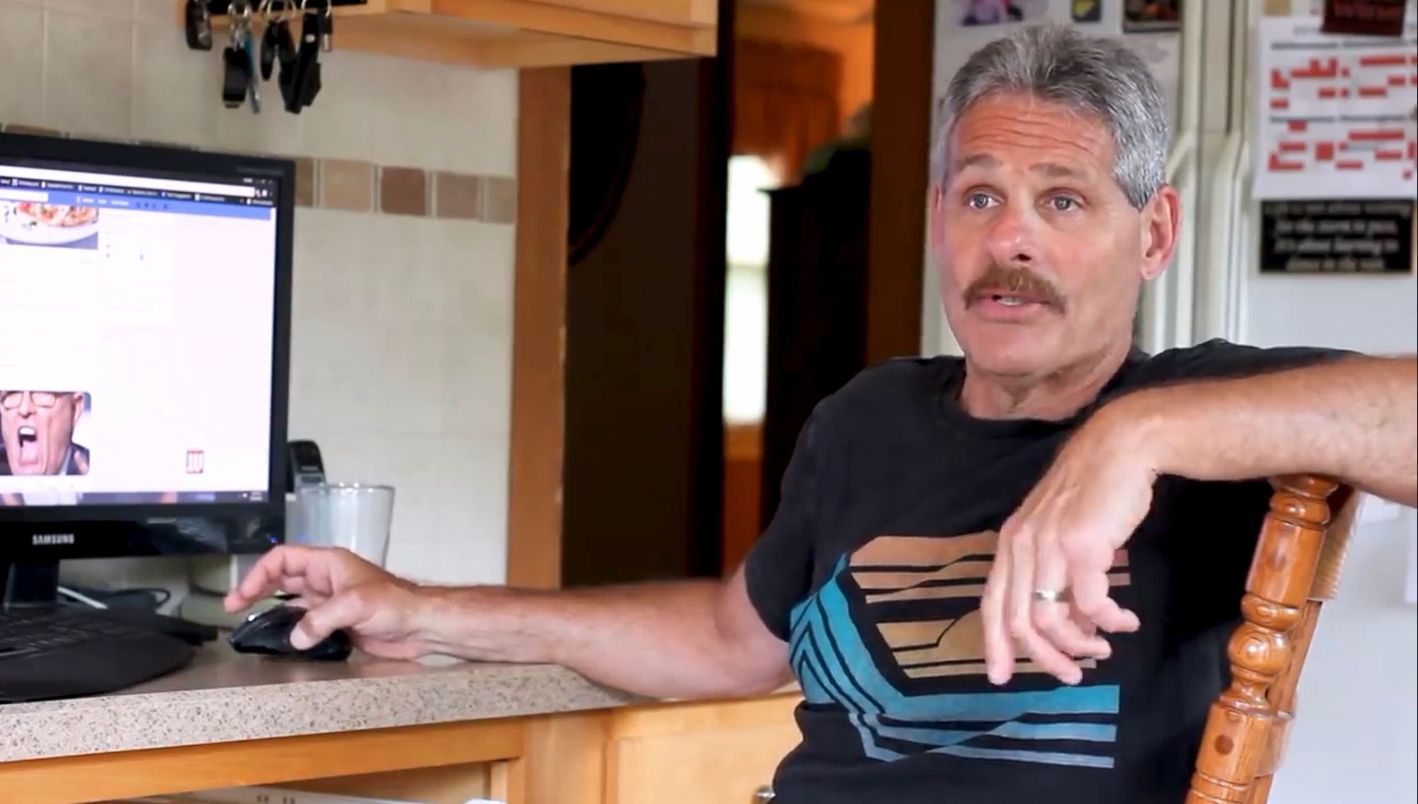 Dad, the Facebook addict